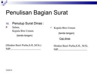 tata cara pembuatan surat dinas | PPT