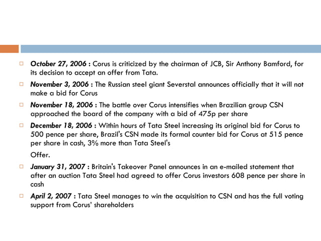 Tata Corus Ppt | PPT