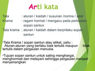 Konsep dasar TATA-KRAMA-DAN-BUDI-PEKERTI.ppt
