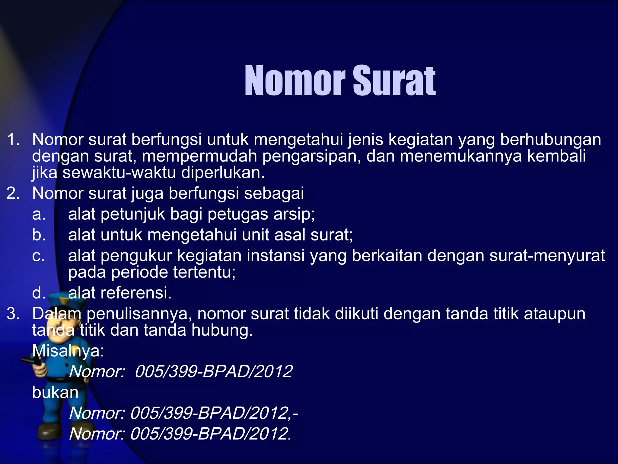 Tata naskah-dinas-diklat-camat-pusenif | PPT