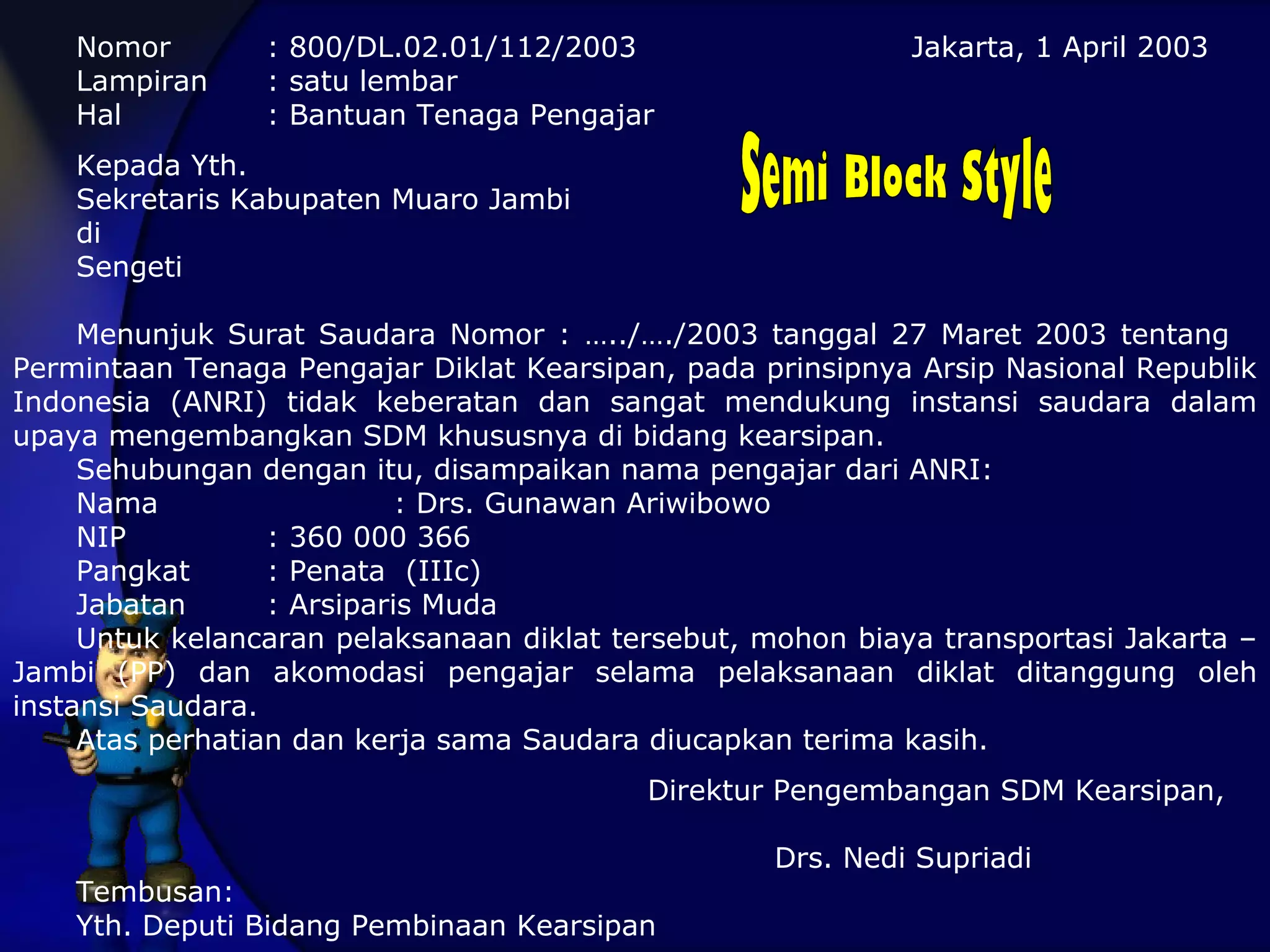 Tata naskah-dinas-diklat-camat-pusenif | PPT