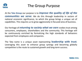 TATA Corporate Social Responsibility - A Century of Trust | PPT