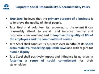 TATA Corporate Social Responsibility - A Century of Trust | PPT