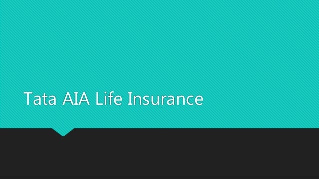 Tata aia life insurance