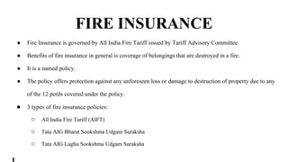 TATA AIG Room fire insurance for brokers | PPTX