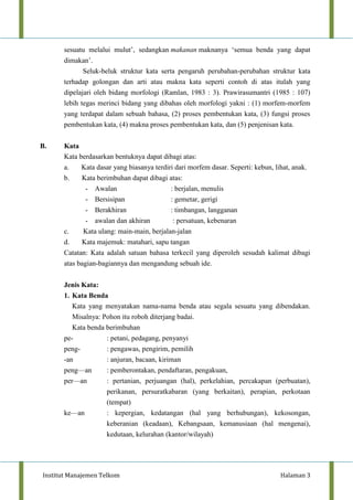 Tata Bahasa Indonesia [Mindmapping dan Landasan Teori] | PDF