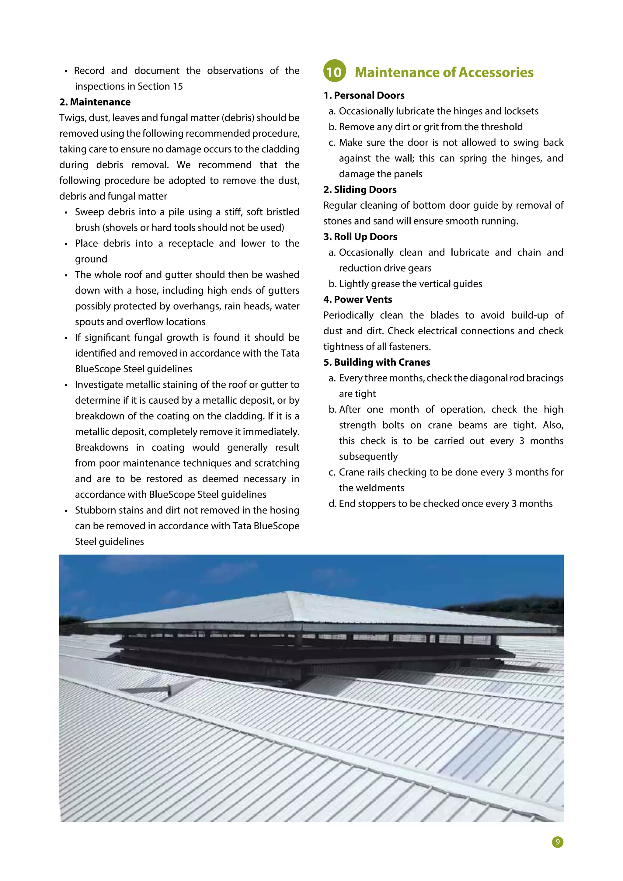 Tata blue scope roof maintenance procedure | PDF