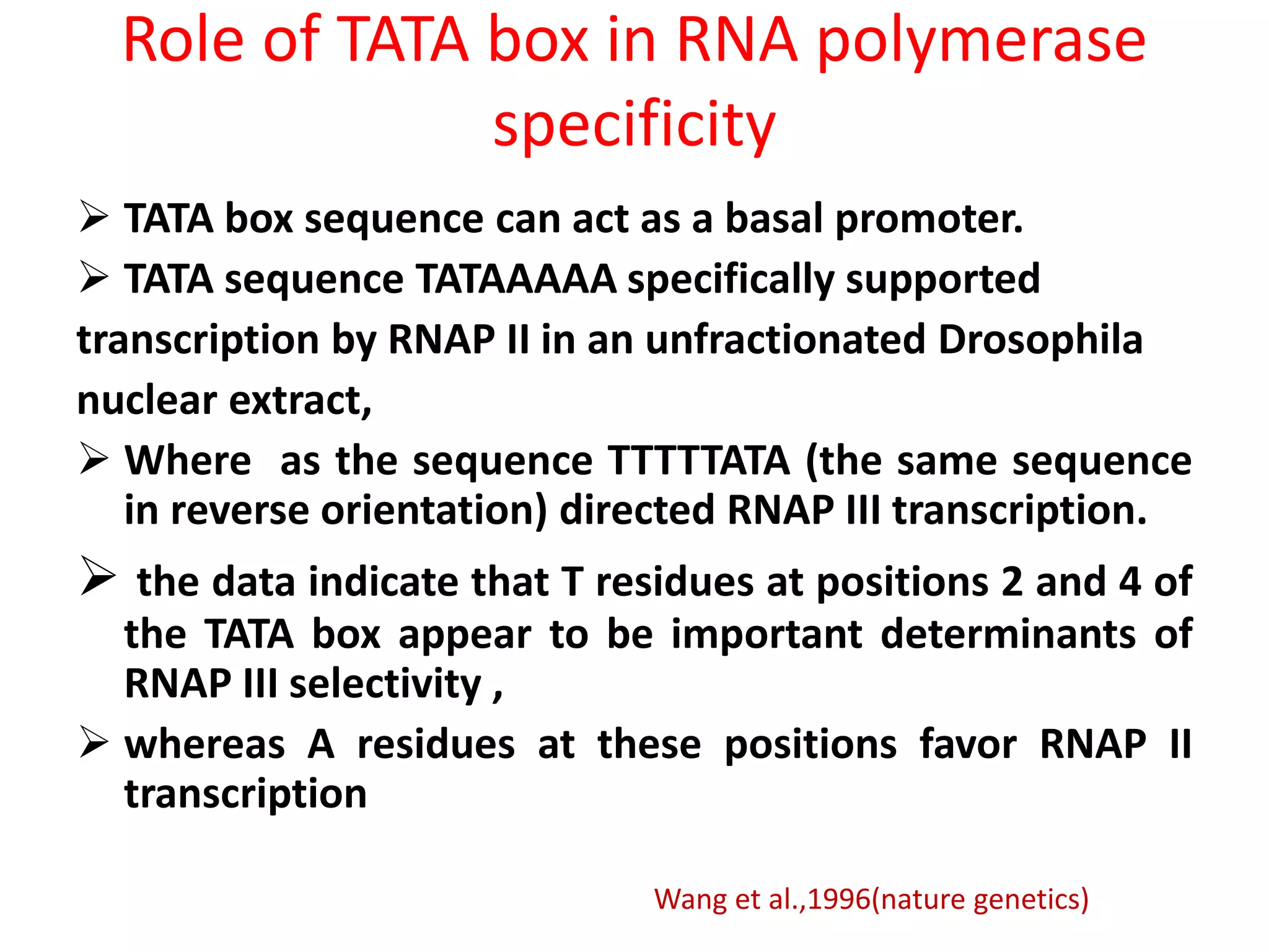 Role of Tata box in signal transduction | PPTX