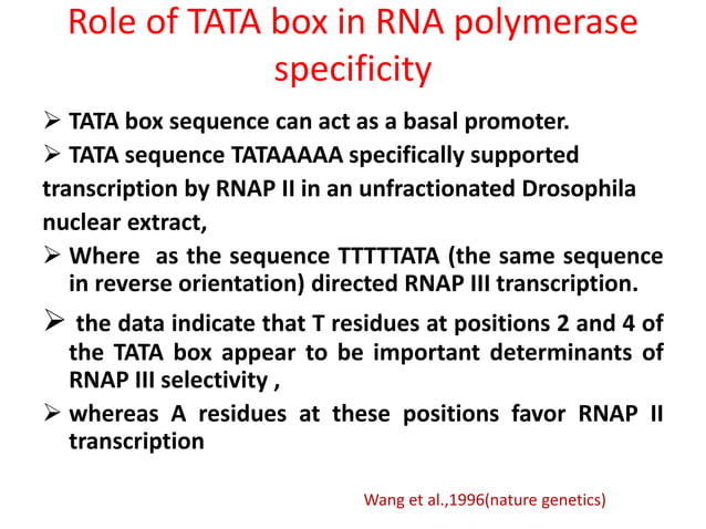 Role of Tata box in signal transduction | PPTX | Chemistry | Science