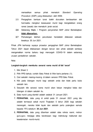 Tatacara agihan bantuan | DOCX