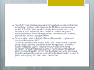 Tatacara dan makna tahallul dalam umroh dan haji | PPTX
