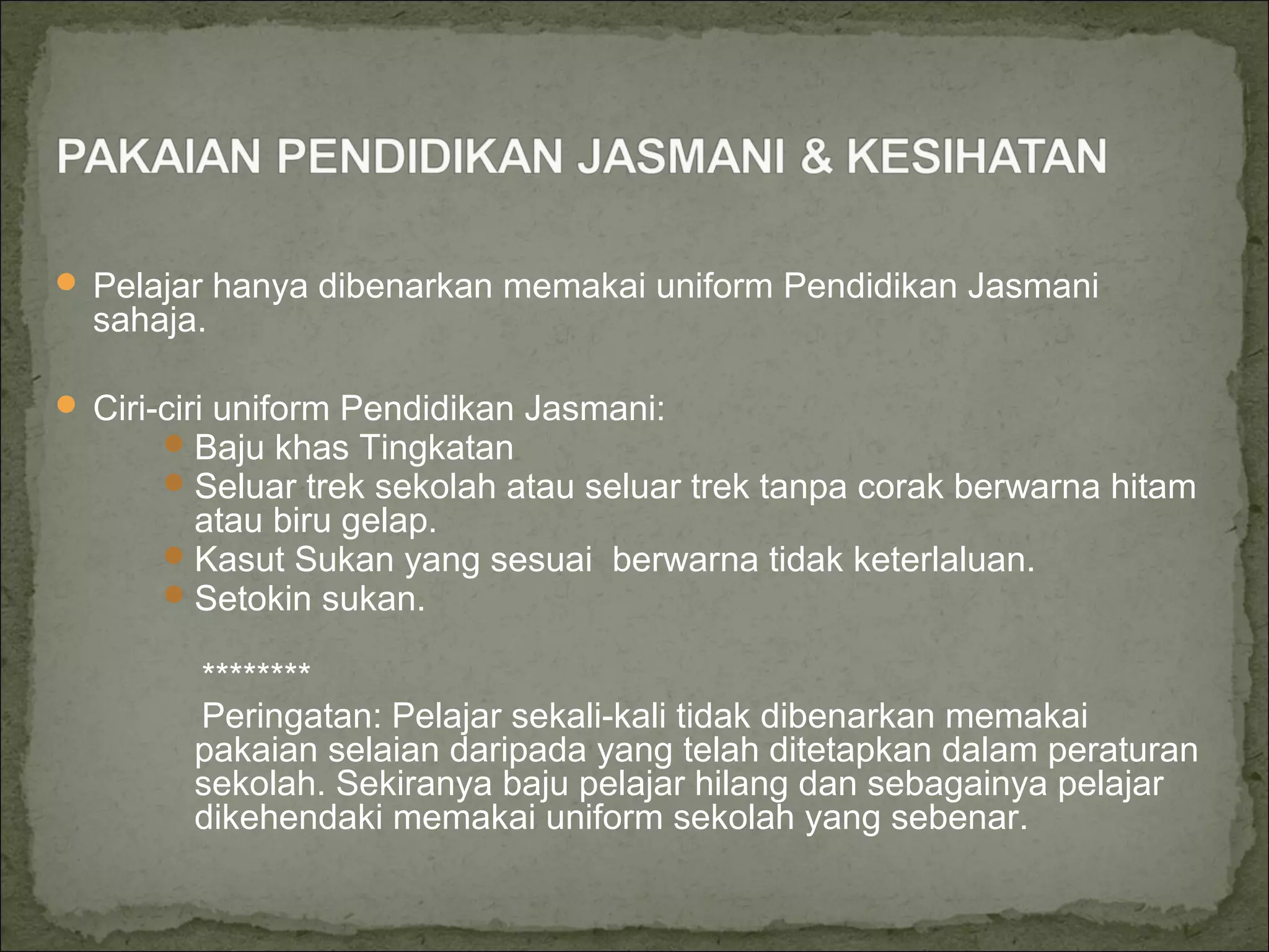 Tatacara kelas pjk | PPT