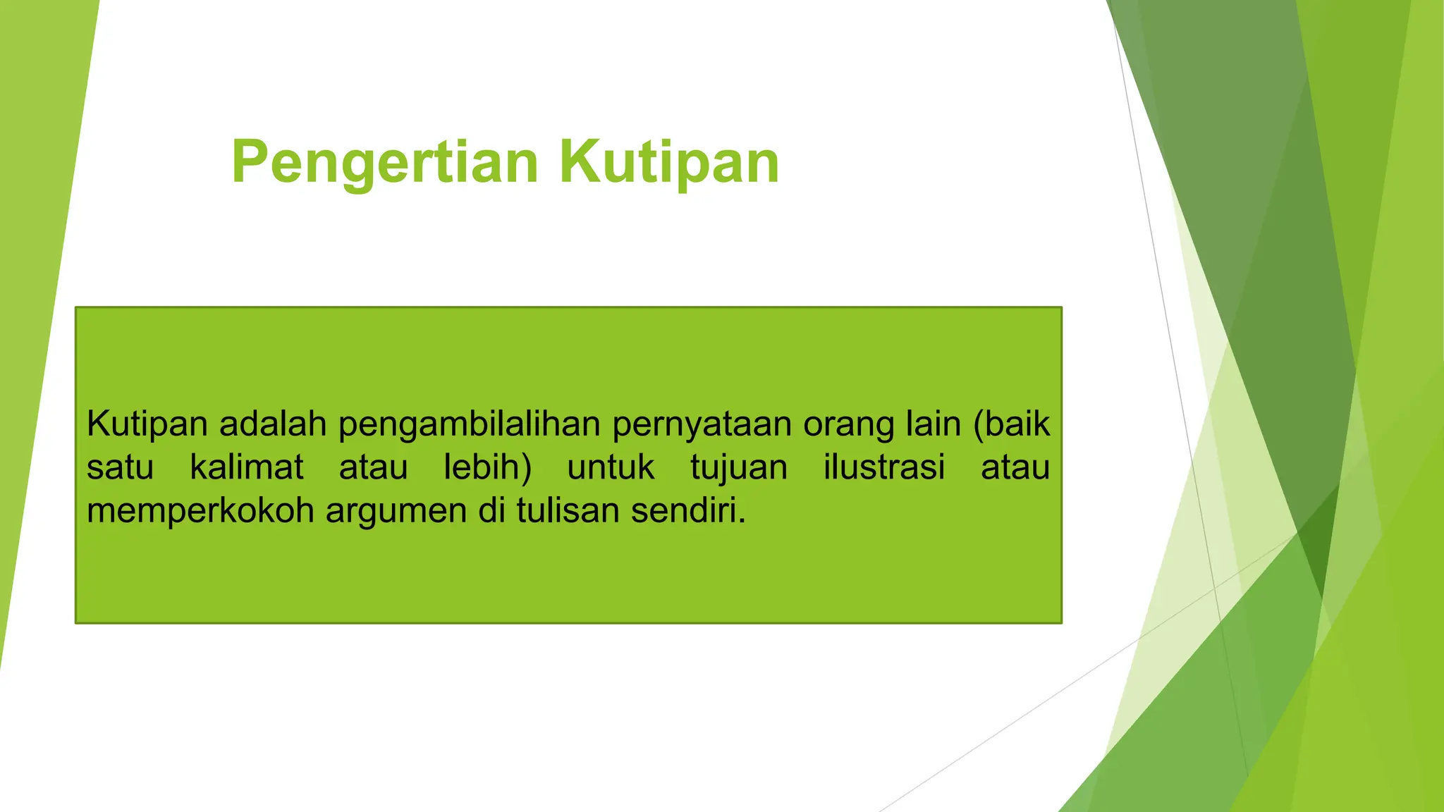 TATA CARA PENULISAN KUTIPAN PADA KARYA TULIS ILMIAH | PPTX