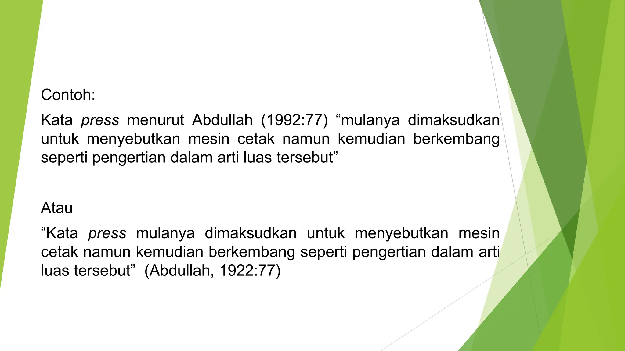 TATA CARA PENULISAN KUTIPAN PADA KARYA TULIS ILMIAH | PPTX