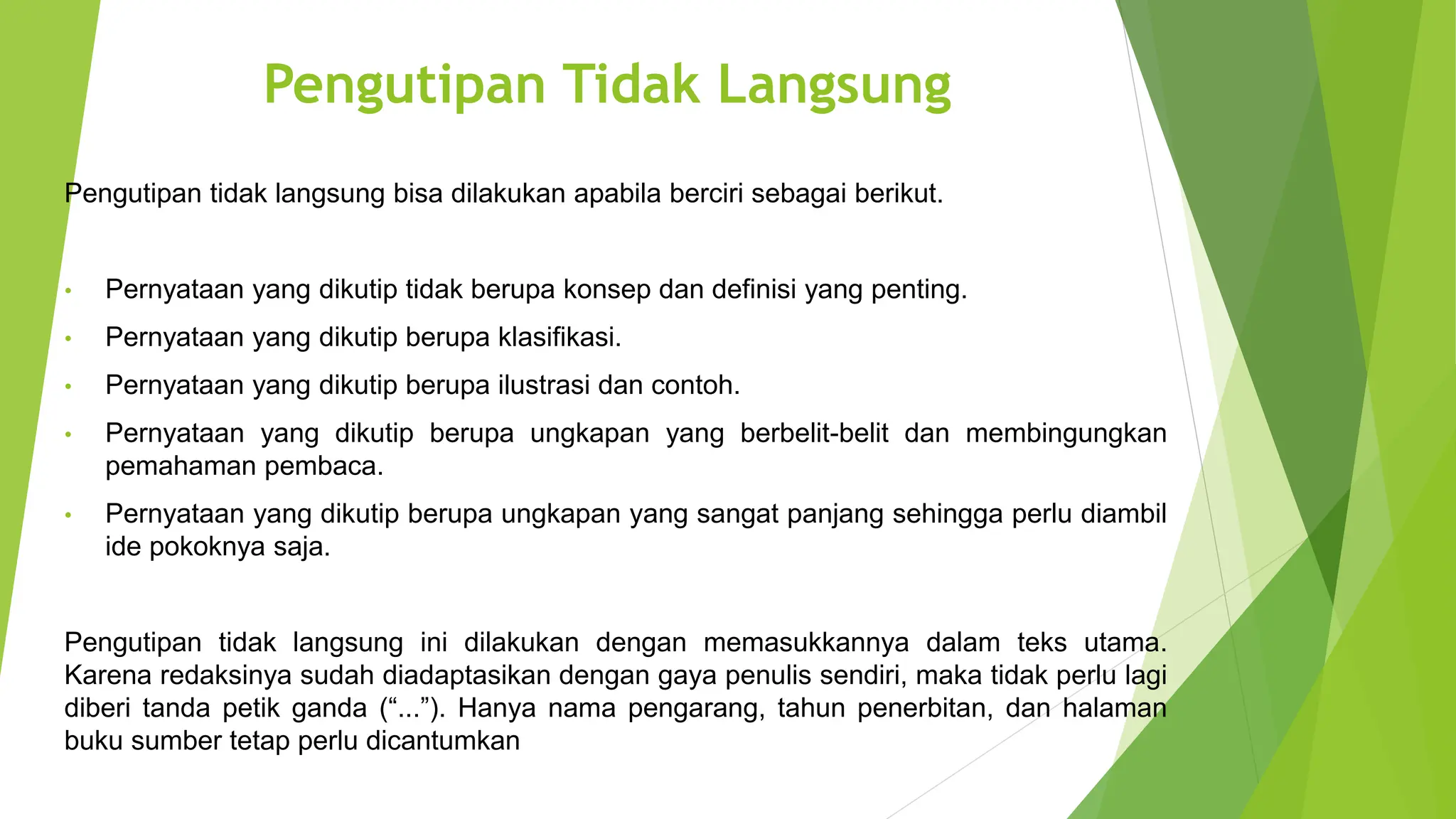 TATA CARA PENULISAN KUTIPAN PADA KARYA TULIS ILMIAH | PPTX