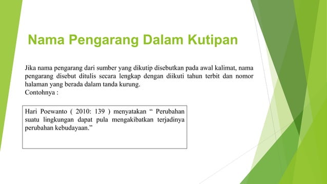 TATA CARA PENULISAN KUTIPAN PADA KARYA TULIS ILMIAH | PPTX