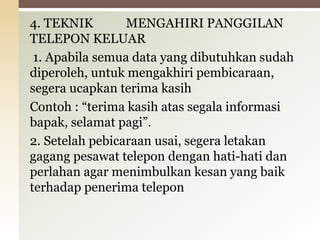 Tata cara menerima panggilan telepon | PPTX