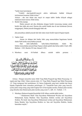 Tata cara mengurus jenazah | DOCX