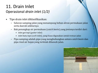 Tata Cara Operasional dan Pemeliharaan Drainase Perkotaan - bagian 2 | PDF