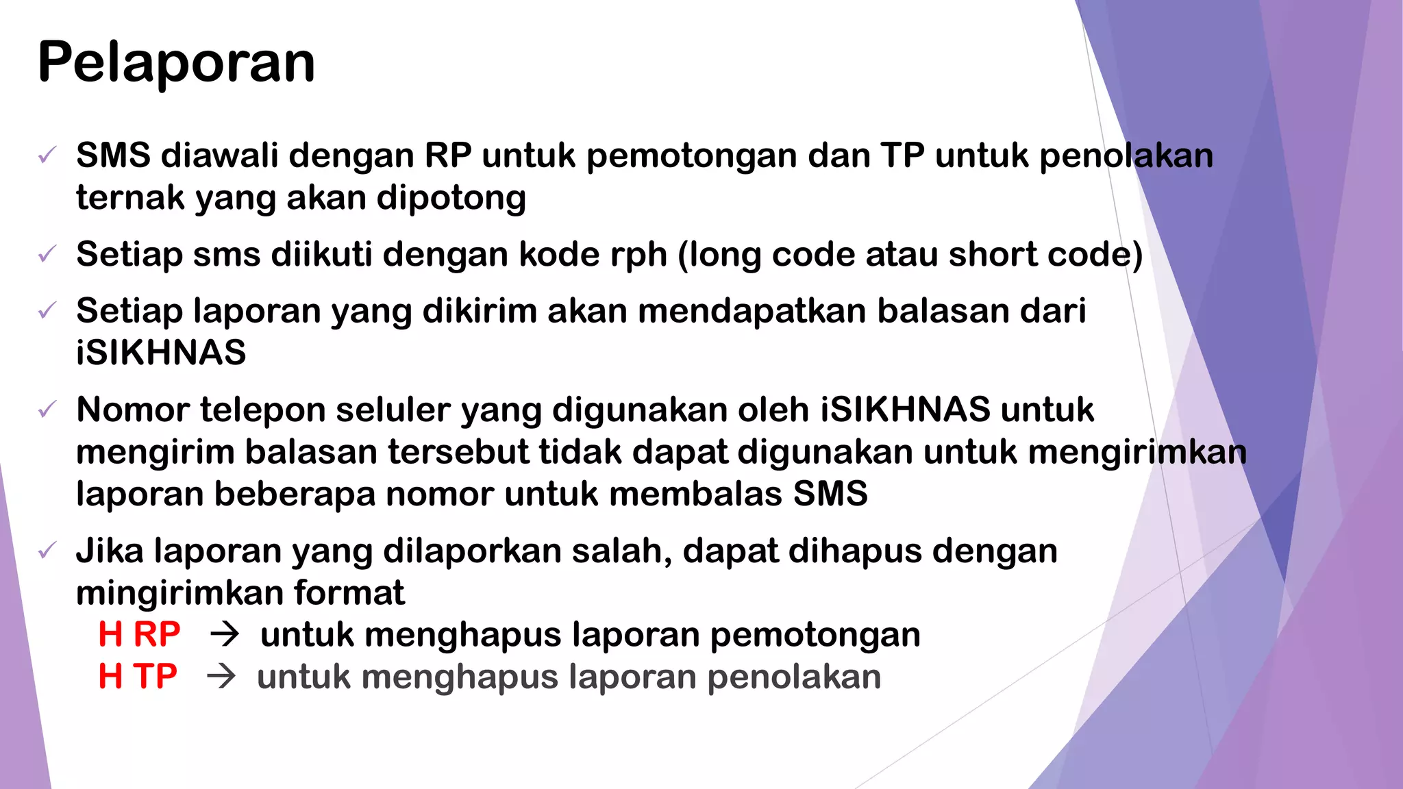 Tata Cara Pelaporan Data Pemotongan Hewan Kurban melalui iSIKHNAS Tahun ...