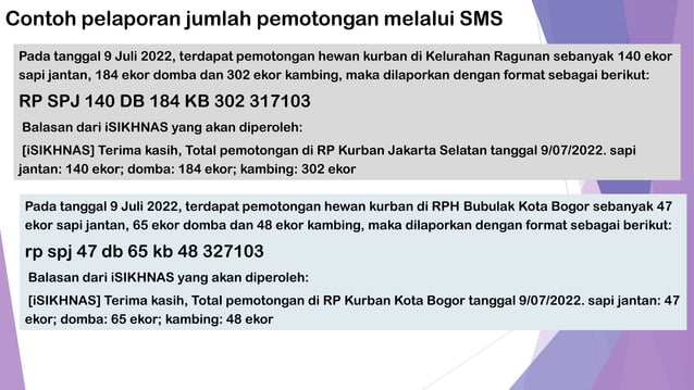 Tata Cara Pelaporan Data Pemotongan Hewan Kurban melalui iSIKHNAS Tahun ...