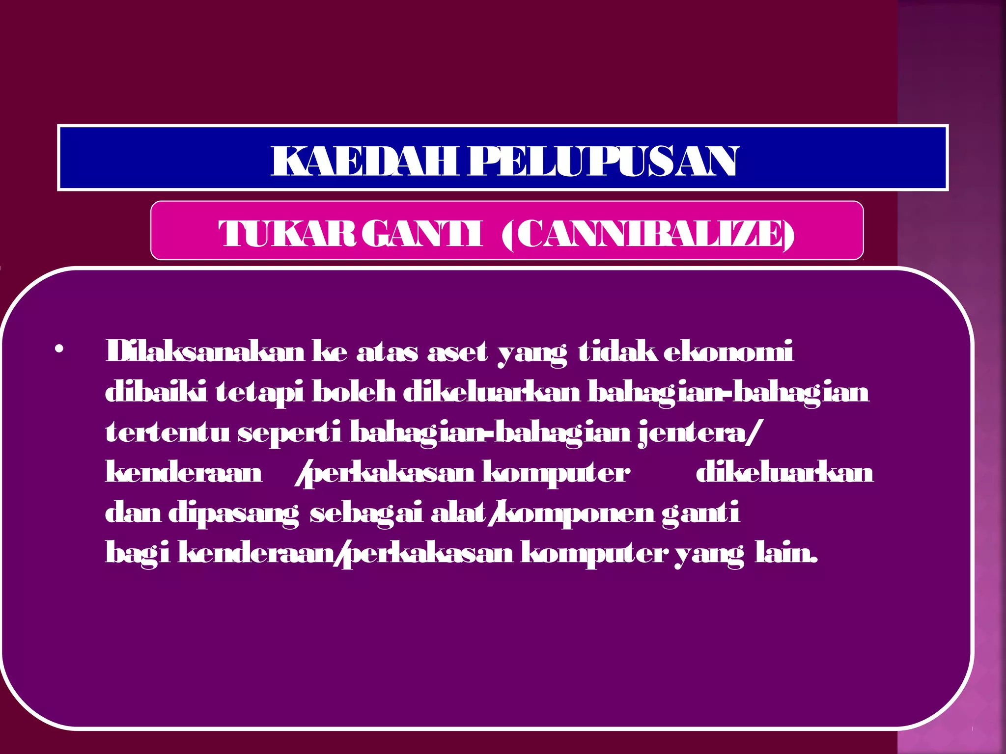 Tatacara pelupusan aset | PPT