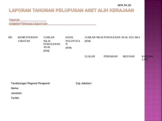 Tatacara pelupusan aset | PPT