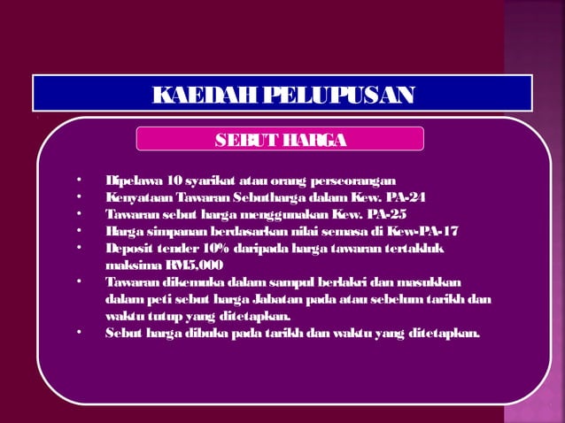 Tatacara pelupusan aset | PPT