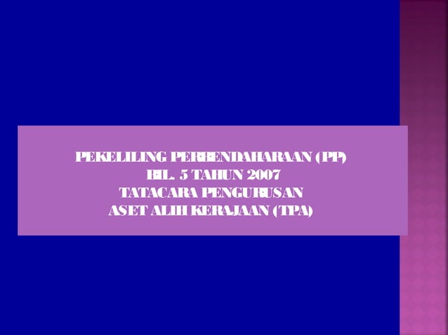 Tatacara pelupusan aset | PPT