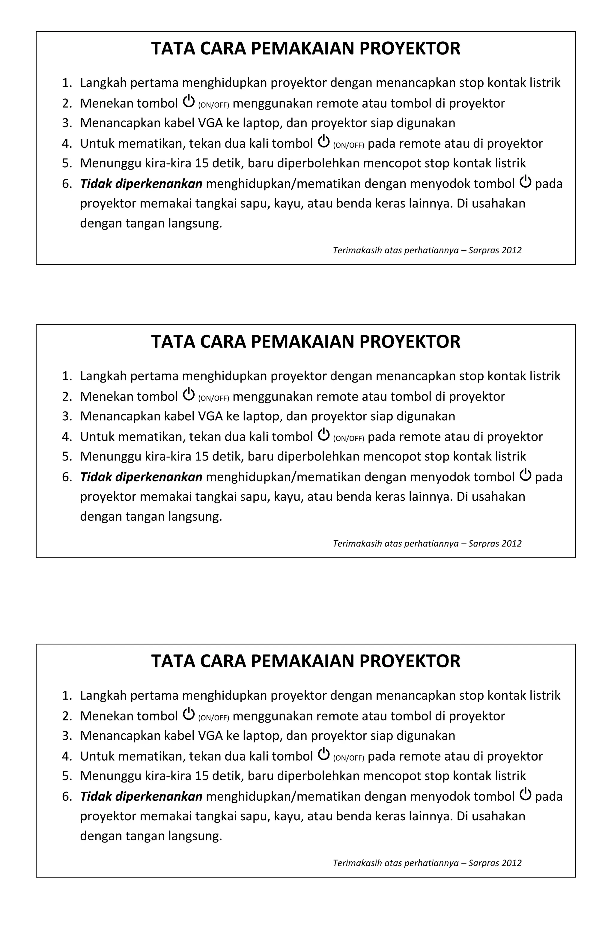 Tata cara pemakaian lcd | DOCX