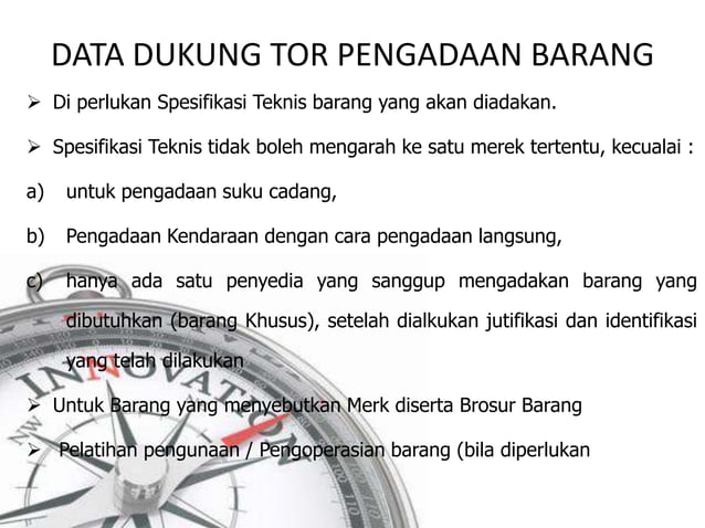 TATA CARA PENYUSUNAN TOR | PPTX