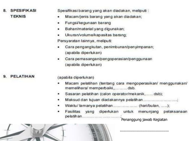 TATA CARA PENYUSUNAN TOR | PPTX