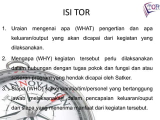 TATA CARA PENYUSUNAN TOR | PPTX