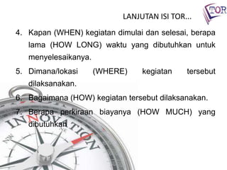 TATA CARA PENYUSUNAN TOR | PPTX