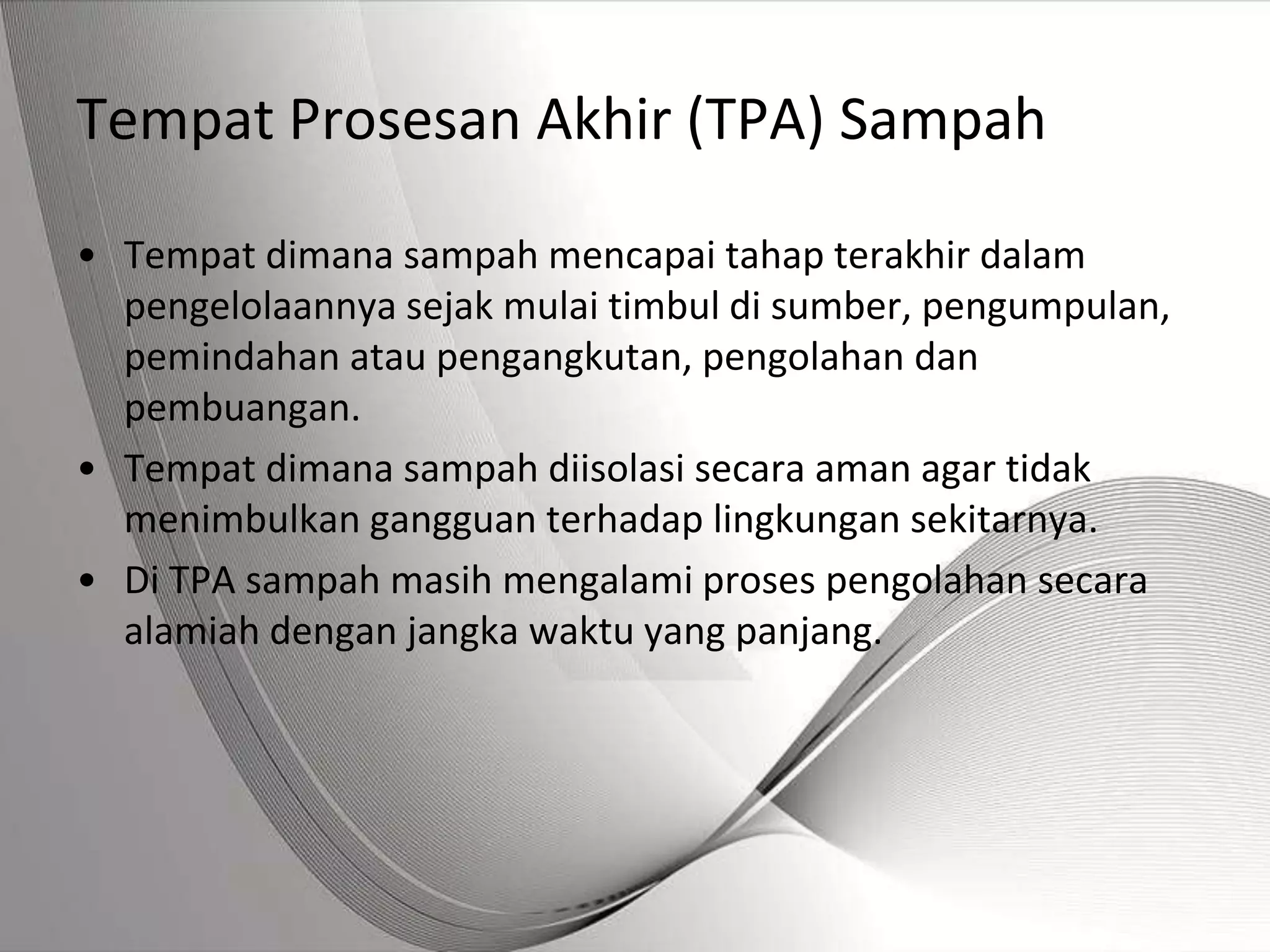 Tata Cara Pemilihan Lokasi TPA Sampah | PDF
