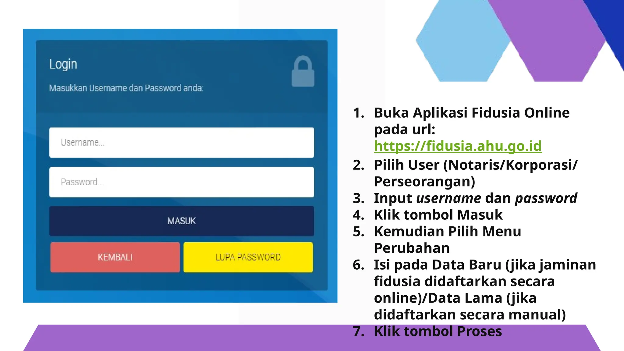 Tata Cara Pendaftaran Perubahan Penghapusan Jaminan Fidusia pd Aplikasi Fidusia Online_ver4.pptx