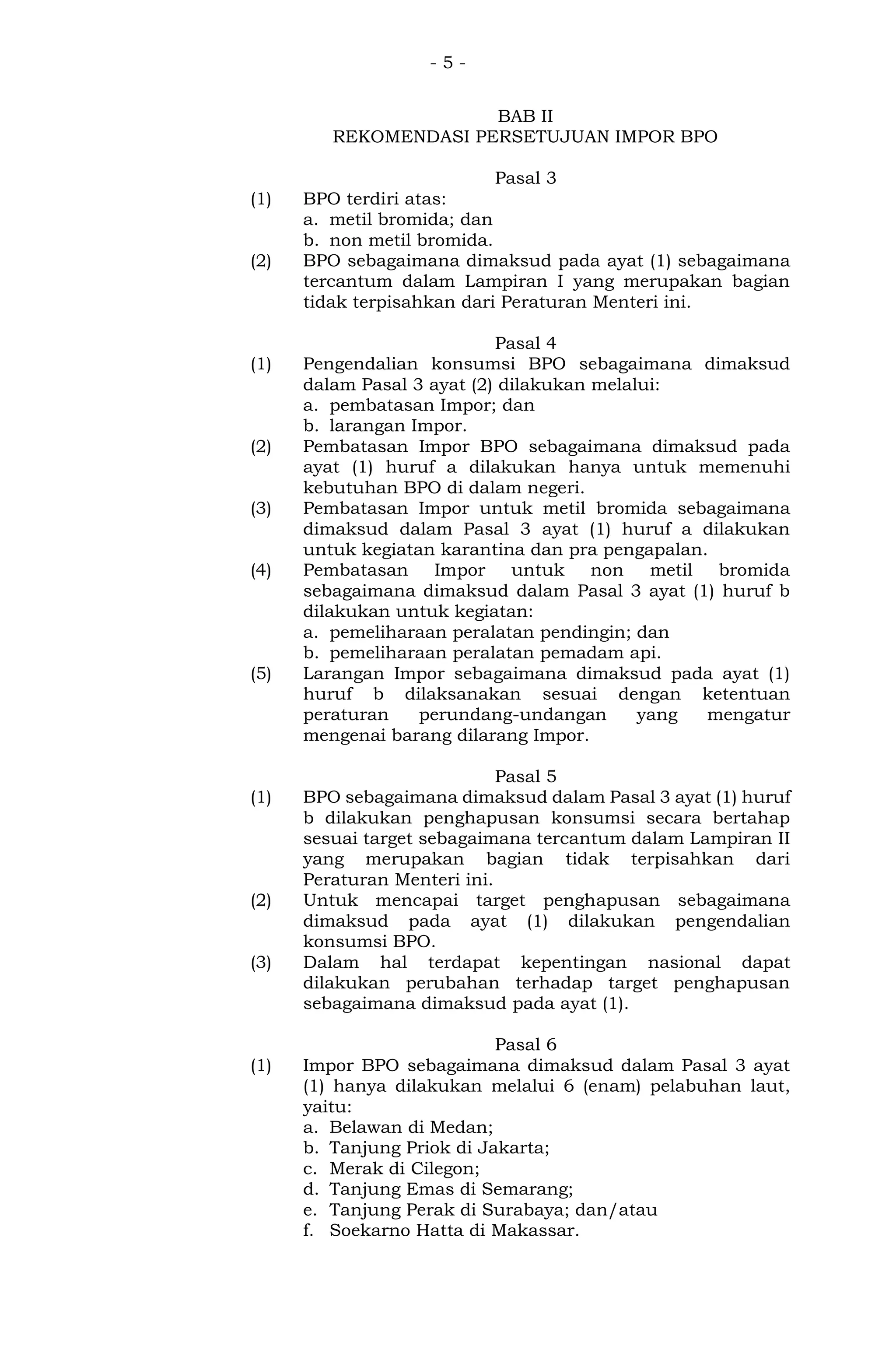 Tata Cara Penerbitan Rekomendasi Persetujuan Impor Bahan Perusak ...