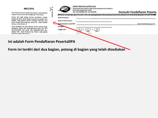 Tata cara pengisian form klaim manfaat pensiun dana | PPS