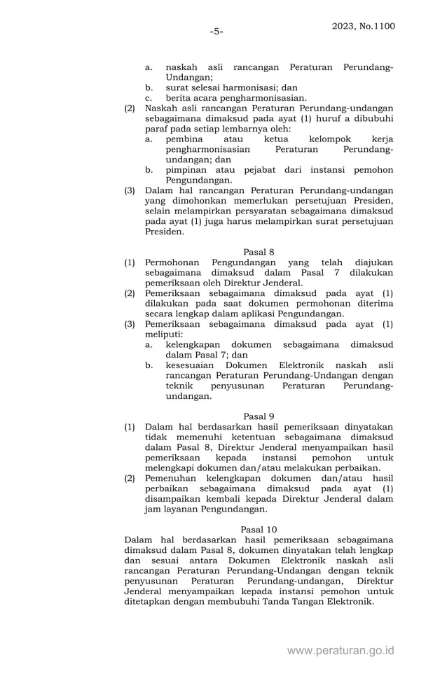 TATA CARA PENGUNDANGAN PERATURAN PERUNDANG UNDANGAN DALAM LEMBARAN ...