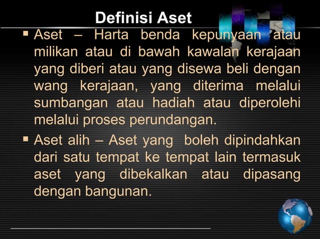 Tatacara pengurusan Aset kerajaan | PPTX