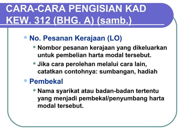 Tatacara Pengurusan Harta Modal | PPT