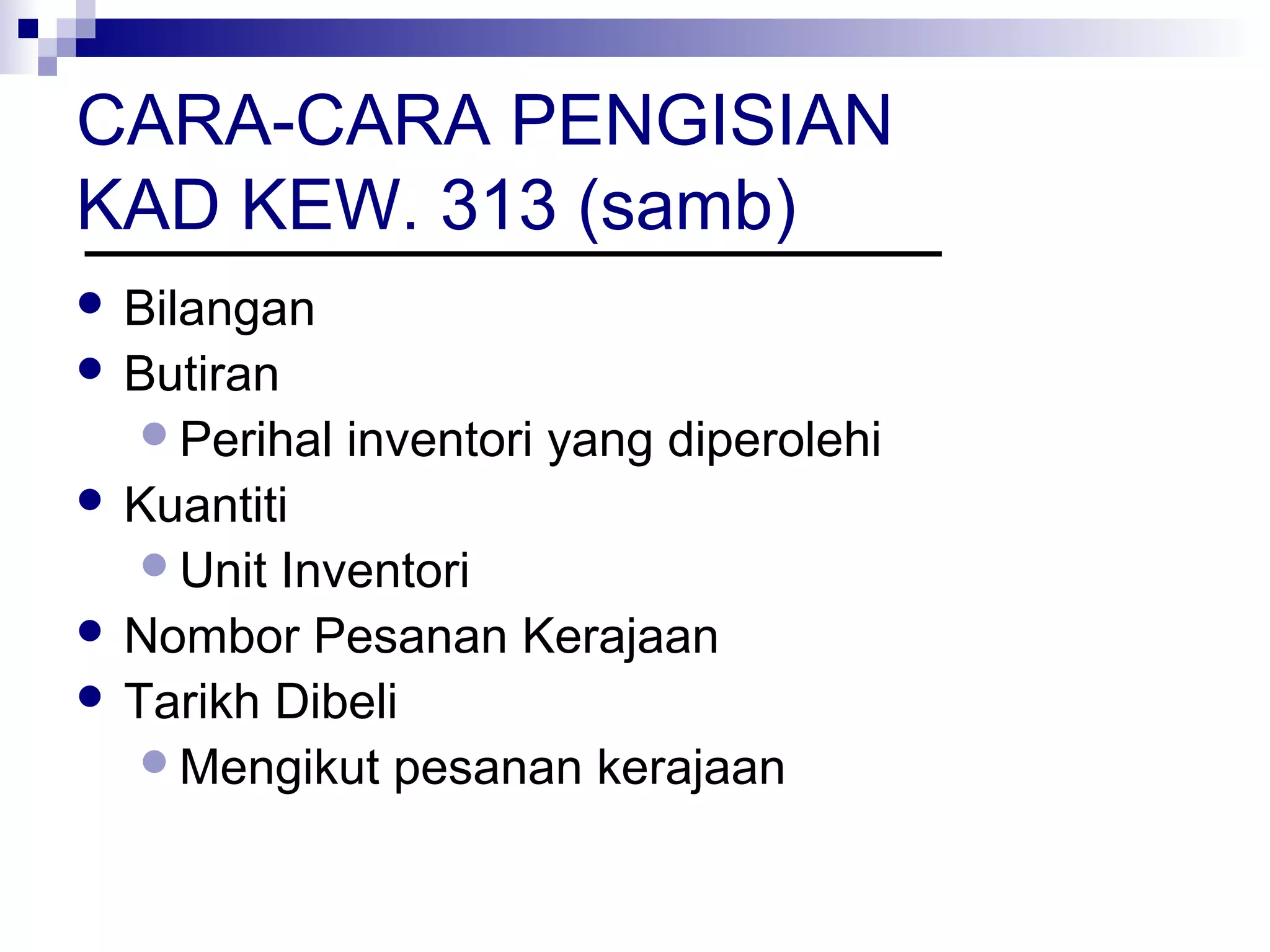 Tatacara Pengurusan Inventori | PPT