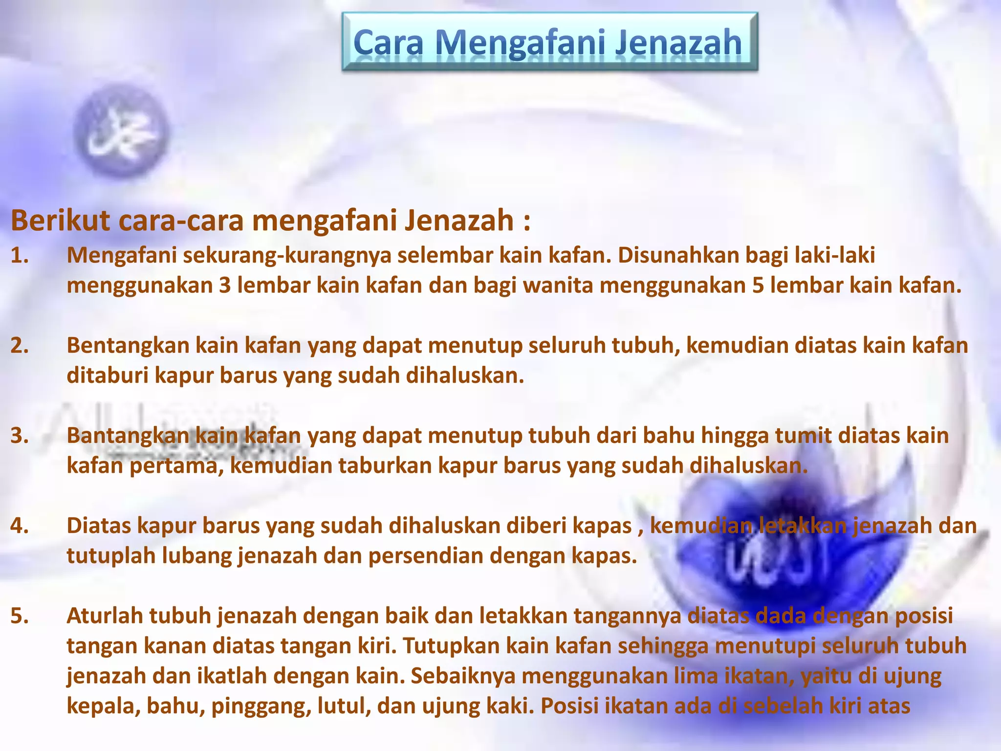 pengurusan jenazah | PPTX