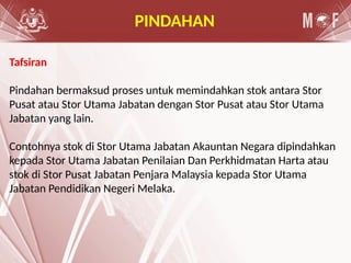 TATACARA PENGURUSAN STOR KERAJAAN MENGIKUT GARIS PANDUAN BAHARU | PPTX
