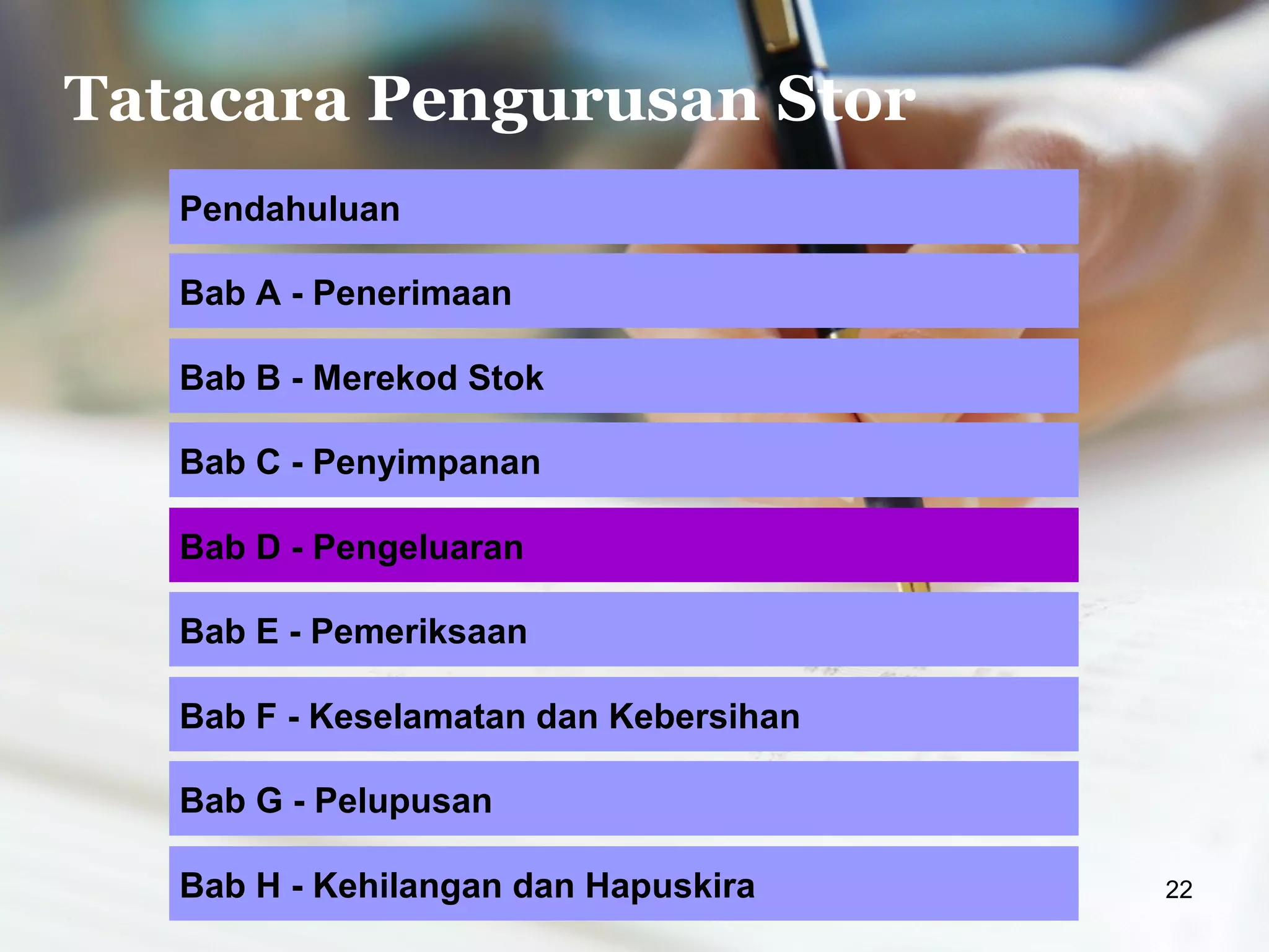 Tatacara Pengurusan Stor | PPT