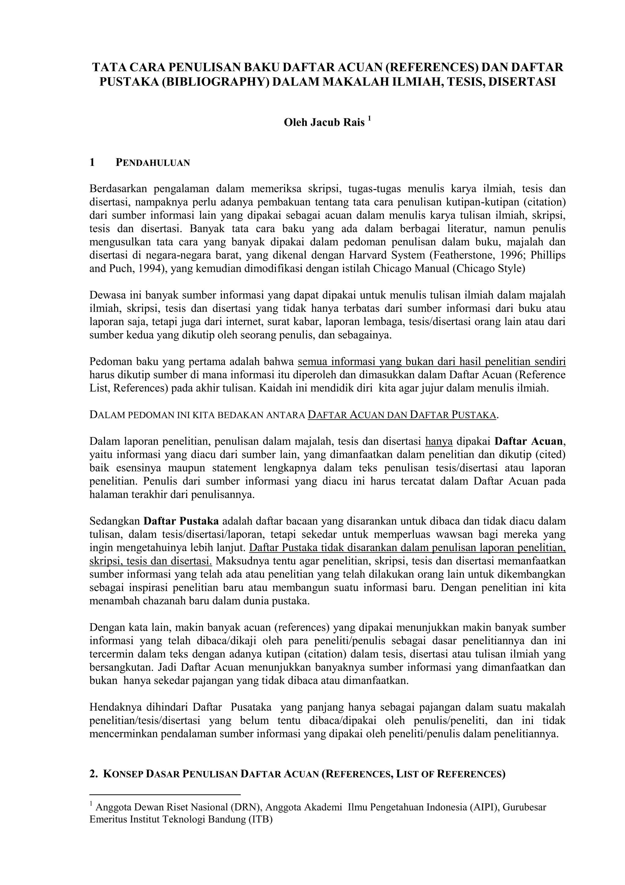 Tata cara penulisan pustaka | PDF