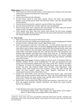 Tata cara penulisan pustaka | PDF