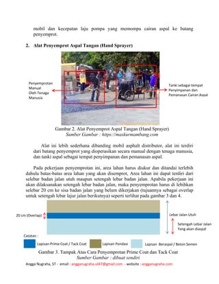 Tata cara penyemprotan prime coat dan tack coat beserta persyaratan alat yang digunakan | PDF