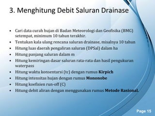 Tata Cara Penyusunan Detail Desain (DED) Drainase Perkotaan - bagian 2 ...