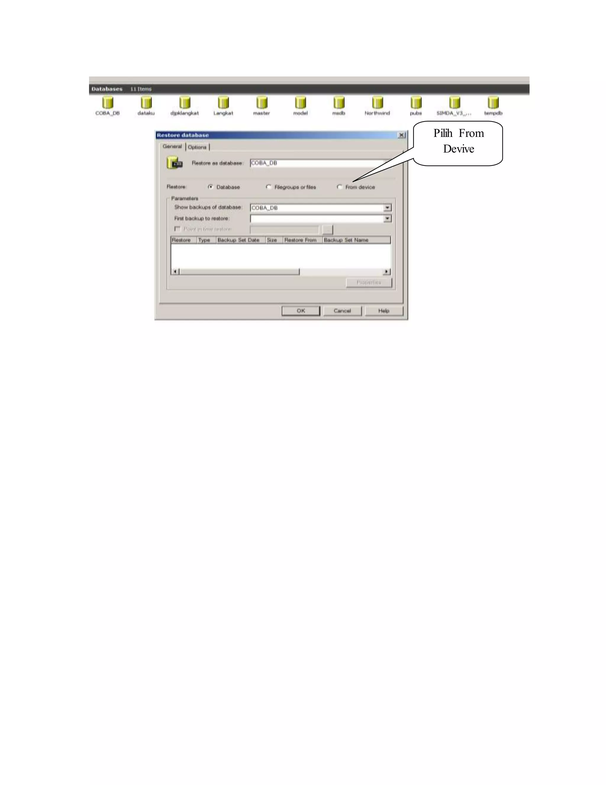 @Tata cara restore database microsoft sql server 2000 | PDF
